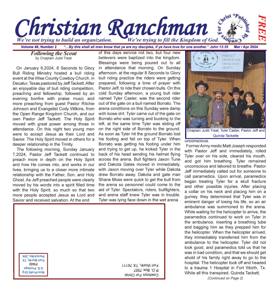 March – April Christian Ranchman Posted – Cowboys For Christ